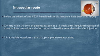 Steroid Induced Glaucoma - Dr Shylesh B Dabke | PPTX