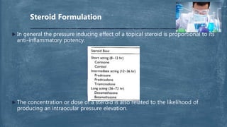 Steroid Induced Glaucoma - Dr Shylesh B Dabke | PPTX