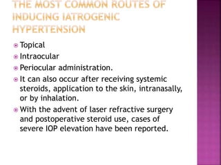 Steroid induced glaucoma | PPTX