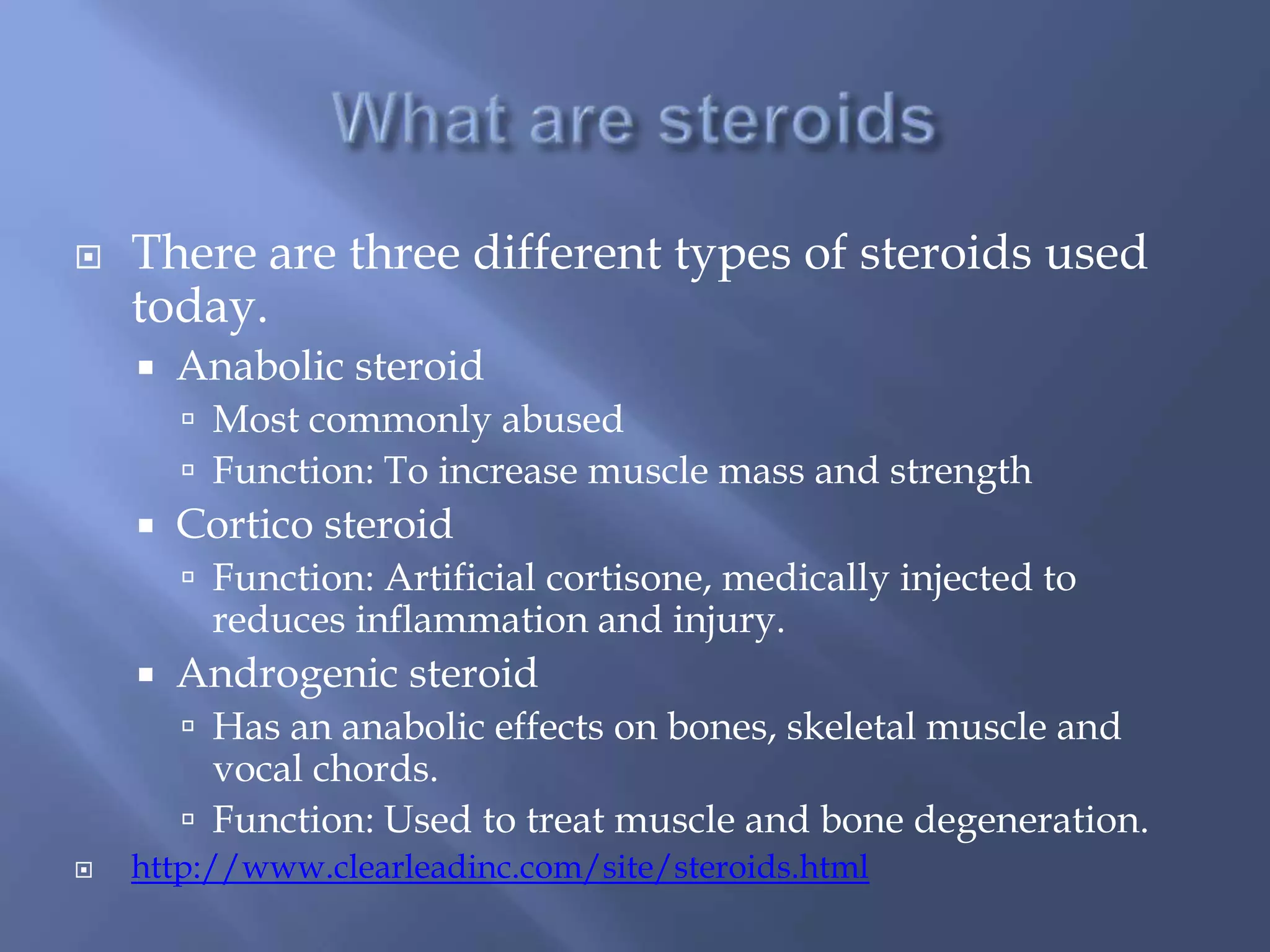 Steroid power point | PPTX