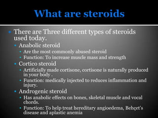 Steroid power point[1] | PPTX | Hormonal Disorders | Endocrine and ...