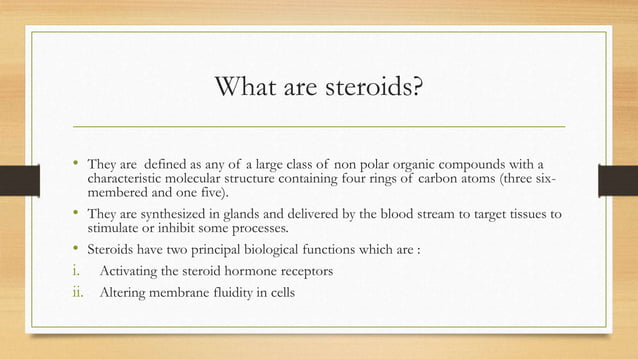 Steroids | PPTX | Hormonal Disorders | Endocrine and Metabolic Diseases