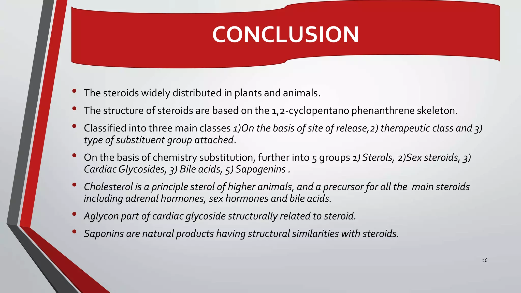STEROIDS - MEDICINAL CHEMISTRY | PPTX
