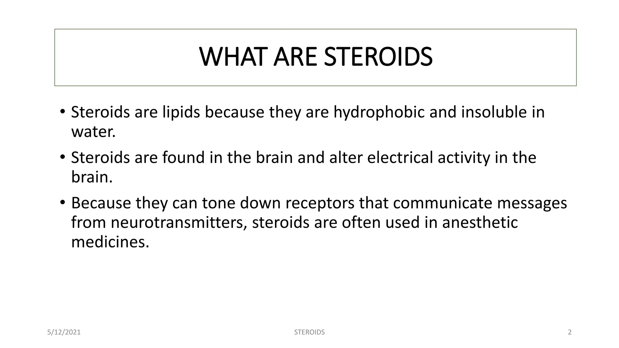 Steroids | PPTX