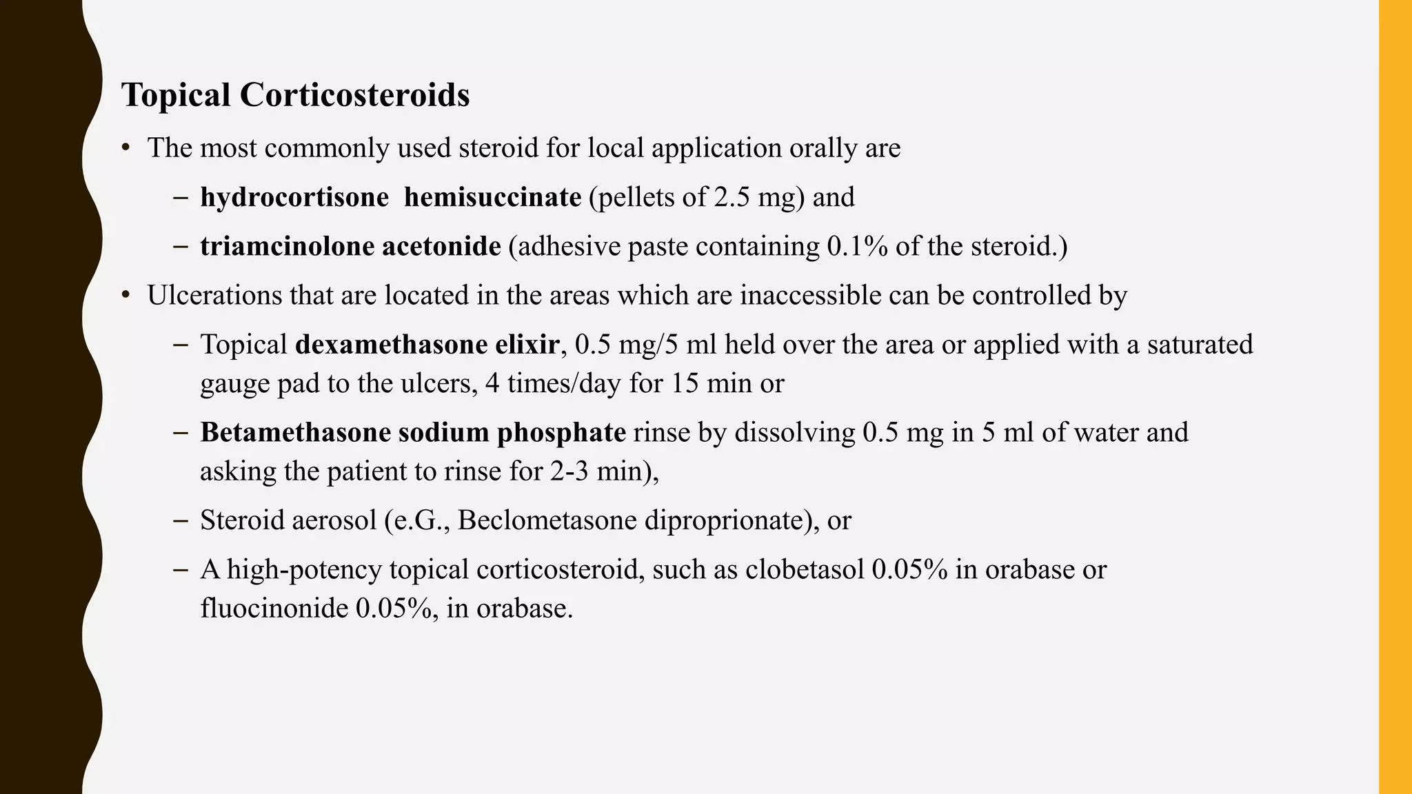 Steroids in dentistry | PPTX