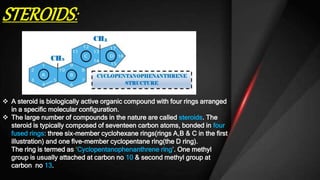 Steroid, sterol & metabolism of cholesterol | PPTX