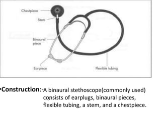 Stethoscope & sphygmomanometer | PPTX