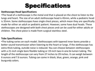 Stethoscope & sphygmomanometer | PPTX