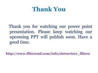 Stetzerizer Filters | FilterEMF | PPTX