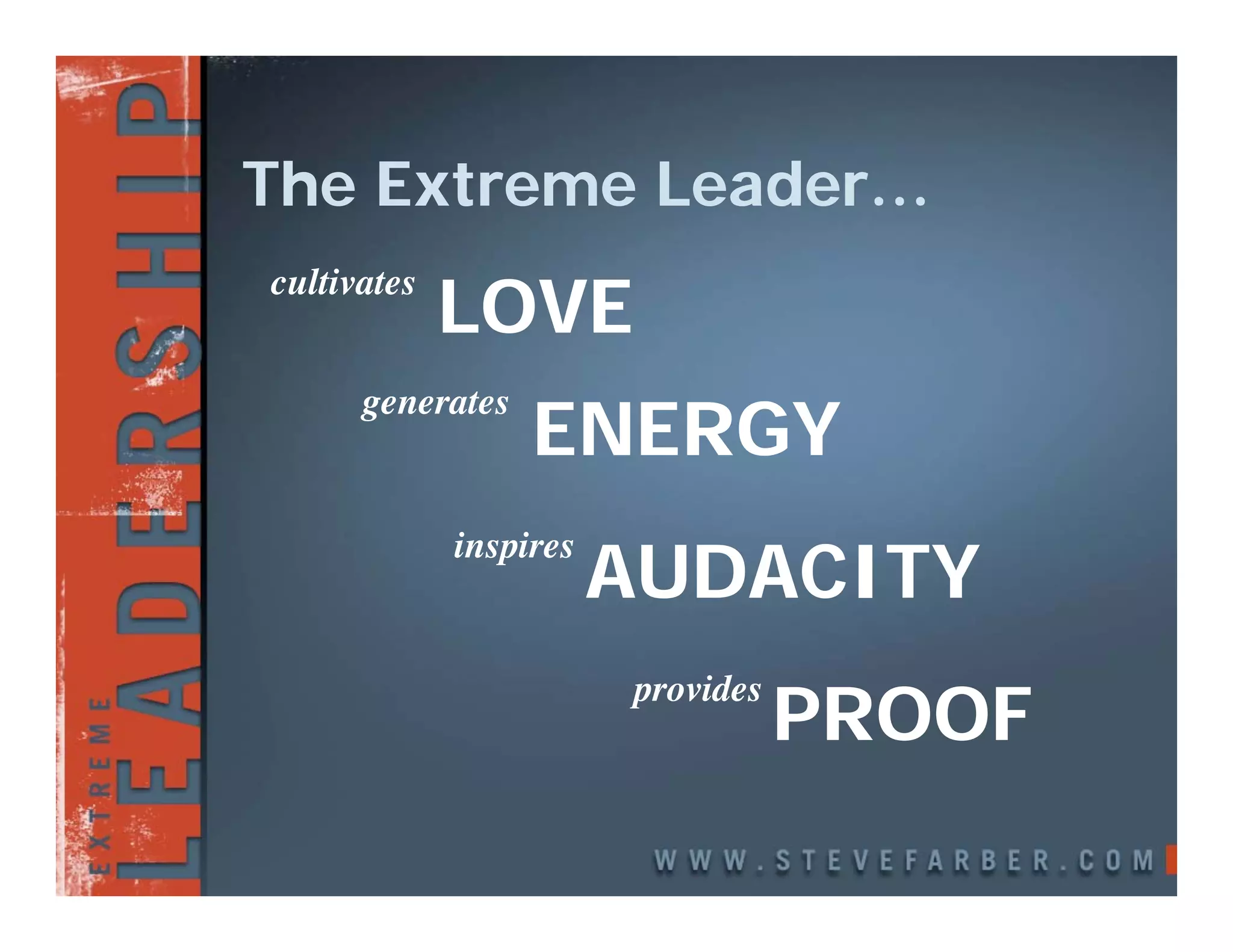 Steve Farber's The Radical Leap: Extreme Leadership at Work and Beyond | PPT