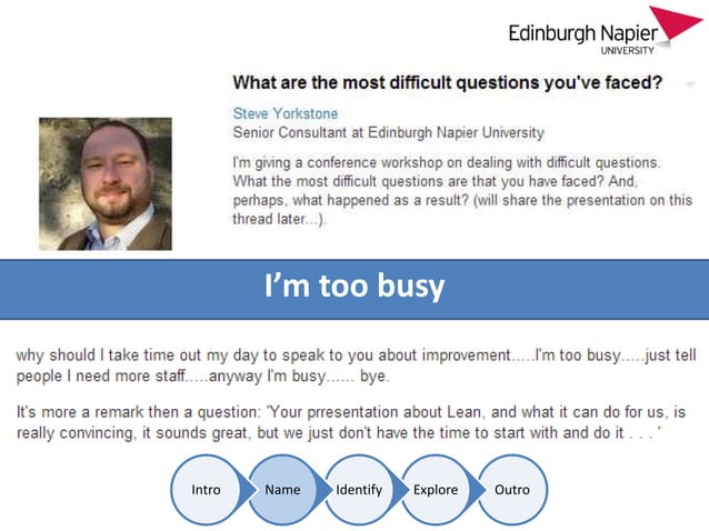 Steve handling difficult questions v2 | PPTX