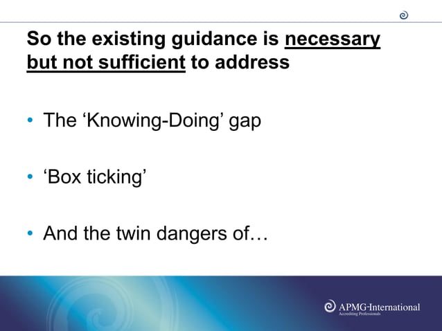 Steve Jenner. Managing Benefits; the new guidance and certification ...