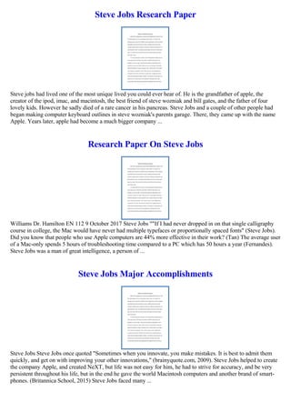 Steve-Jobs-Essay | PDF