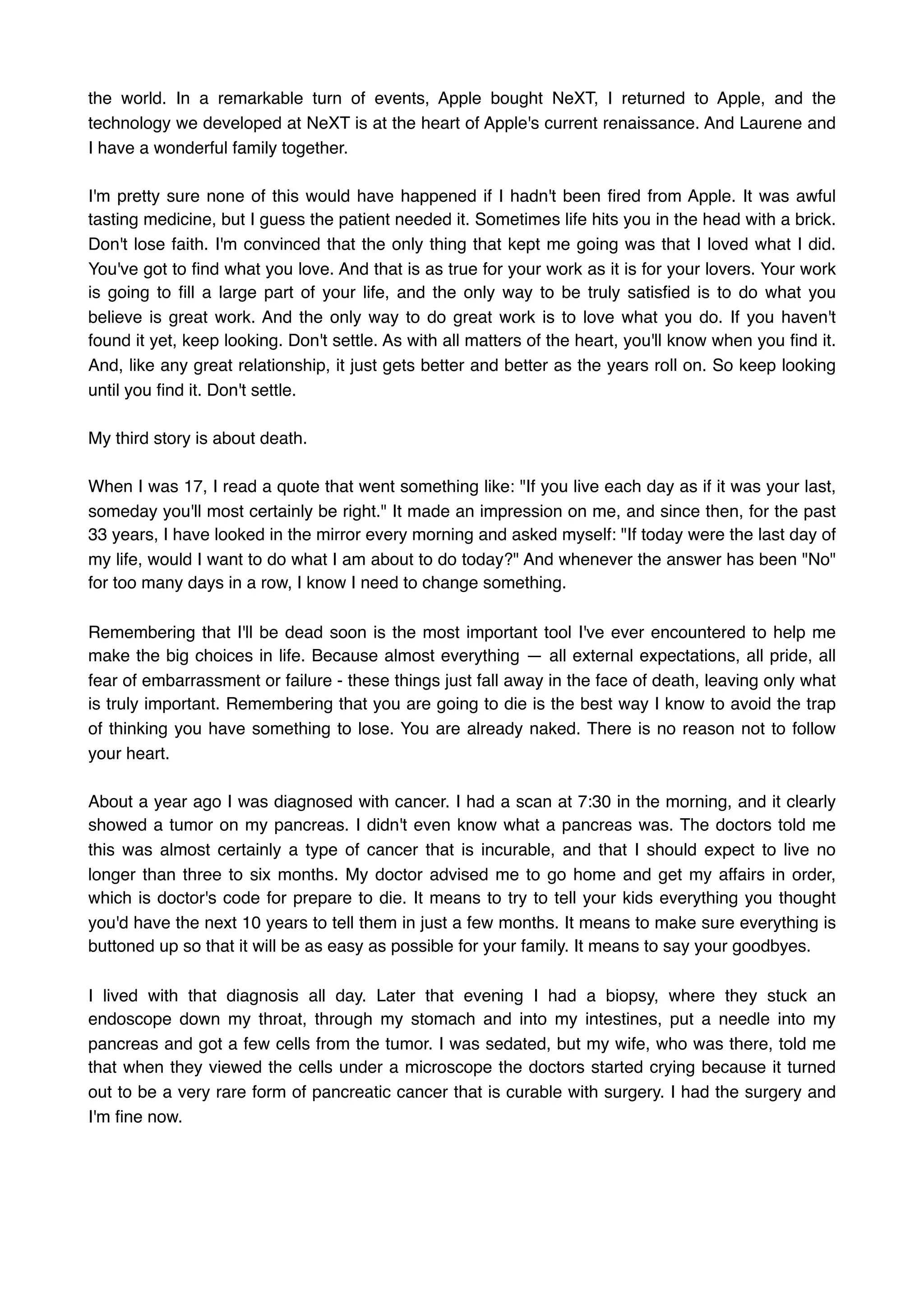 Steve jobs-speech-text | PDF