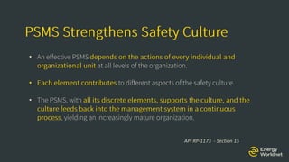 PSMS Program Impact on safety culture 23 | PPT