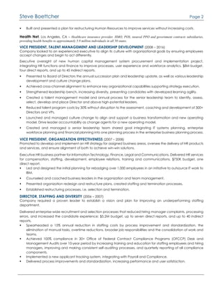 Steven Boettcher: Career Resume | PDF