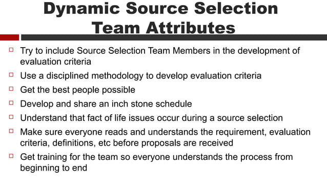 Source Selection Practicum: What You Need to Know About Source ...