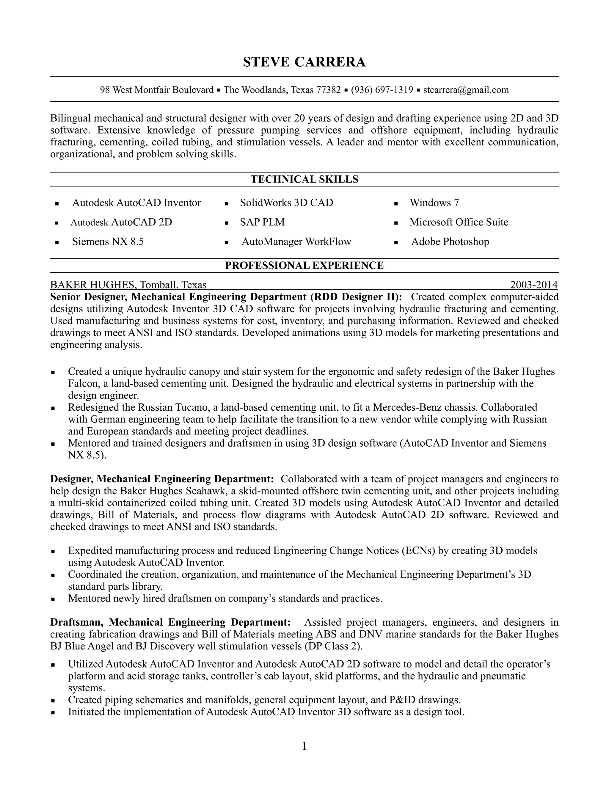 Steve carrera resume | PDF