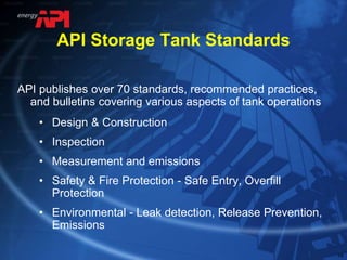 SteveCrimaudoAPITankStandardsUpdate.ppt | Gasoline Prices | Economy