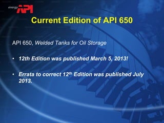 SteveCrimaudoAPITankStandardsUpdate.ppt | Gasoline Prices | Economy