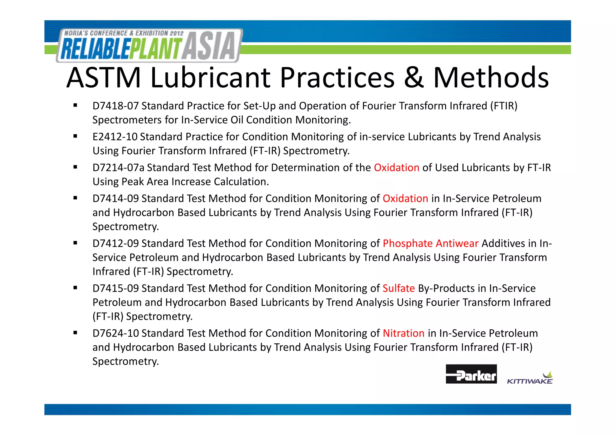 Steve dye onsite oil analysis with astm compliant ftir intruments | PDF