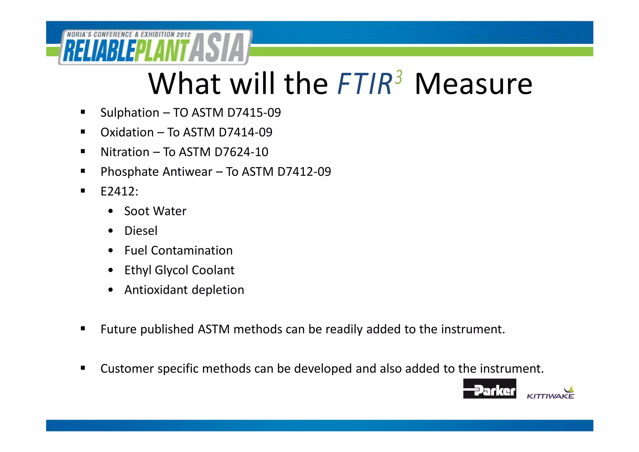 Steve dye onsite oil analysis with astm compliant ftir intruments | PDF
