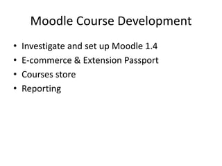 Moodle Course Development @ The University of Missouri Extension | PPT