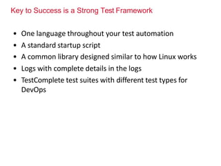 Testing Without a GUI Using TestComplete | PPT