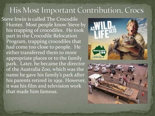 Steve irwin project | PPTX