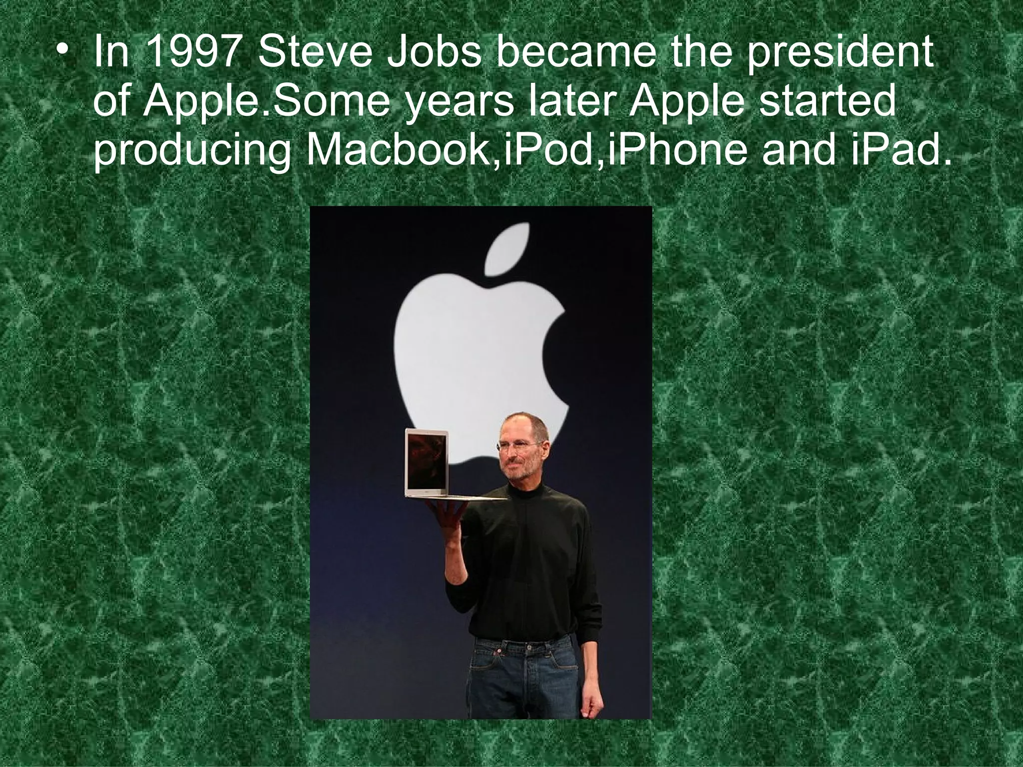 Steve jobs | PPT | Tablets and E-readers | Consumer Electronics