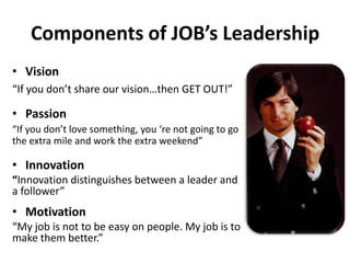 Steve jobs, Leadership model | PPTX