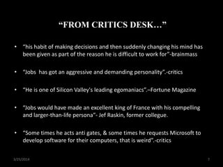 Stevejobs | PPTX | Technology & Computing