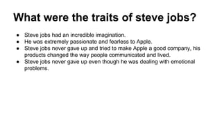 Steve Jobs | PPTX | Executive Leadership & Management | Business