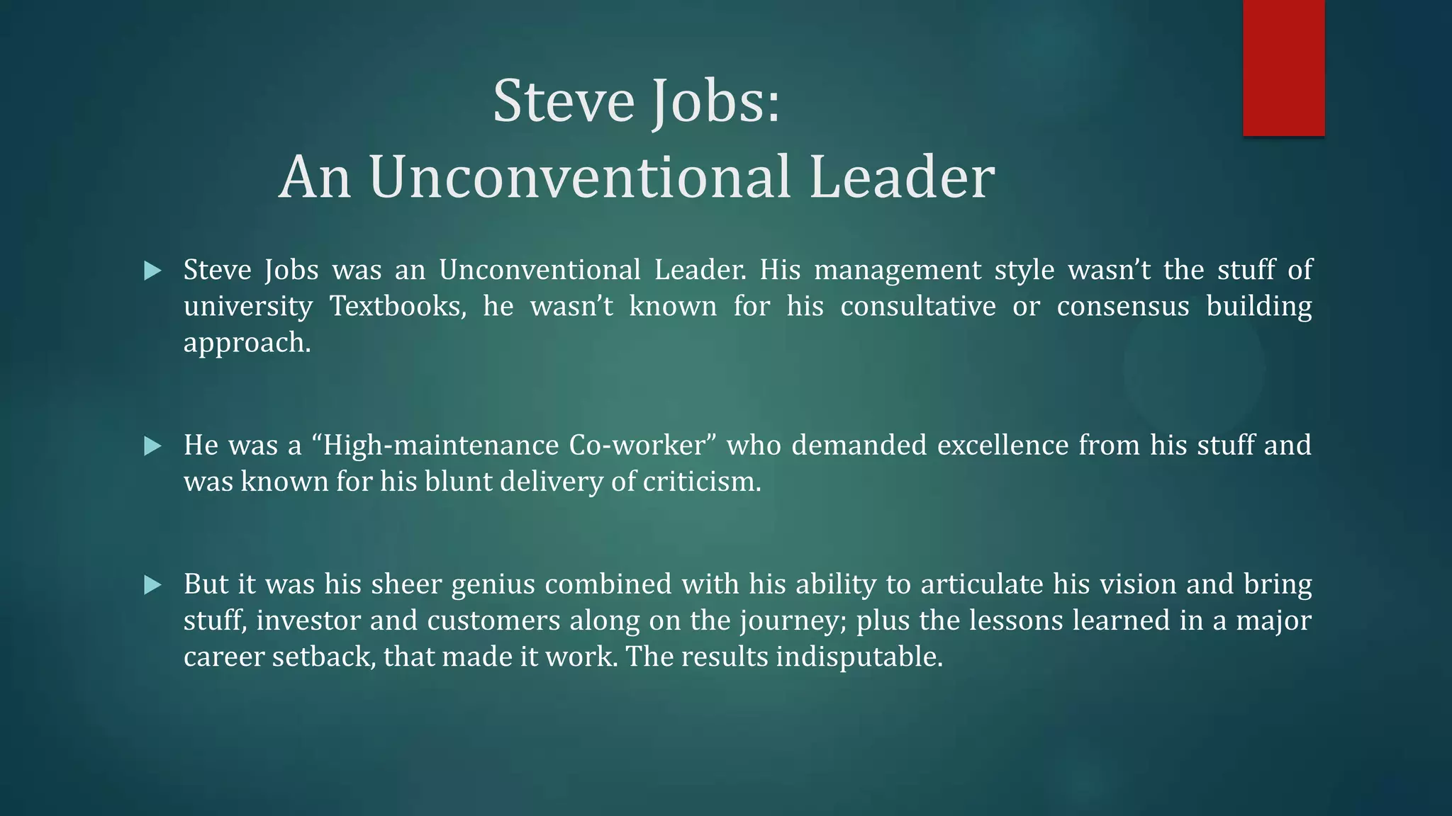 Steve Jobs: Visionary, Leader | PPTX