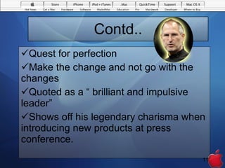 Steve Jobs - Organizational Behaviour, Leadership theory | PPT
