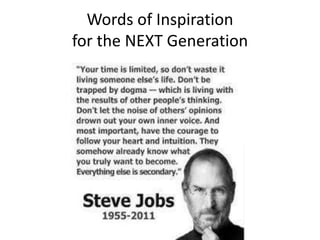 Steve jobs how to live before you die | PPTX