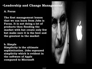 The Leadership and Management Styles of Steve Jobs | PPTX