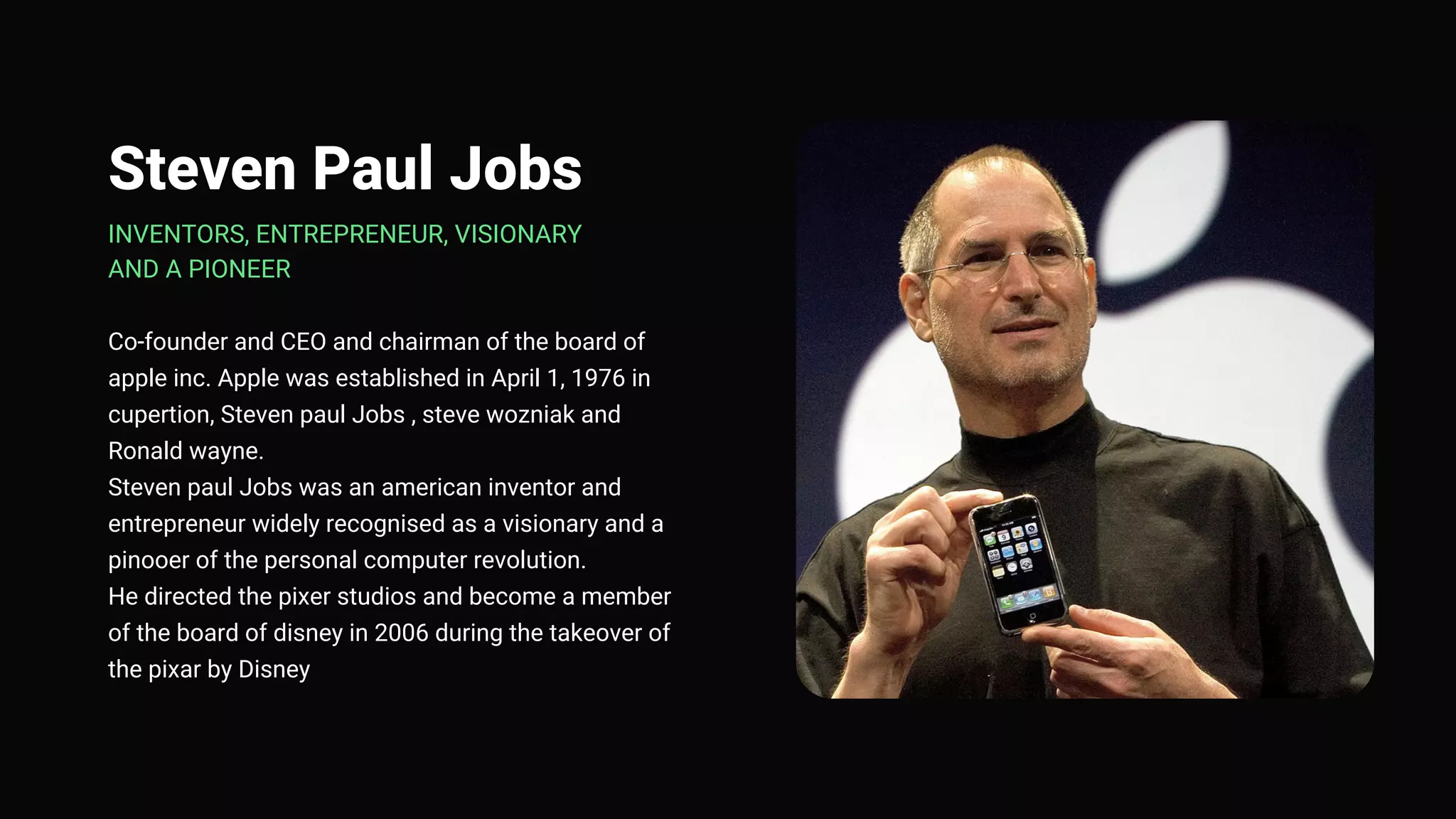 STEVE JOBS: The inventor of Apple | PDF | Tablets and E-readers ...