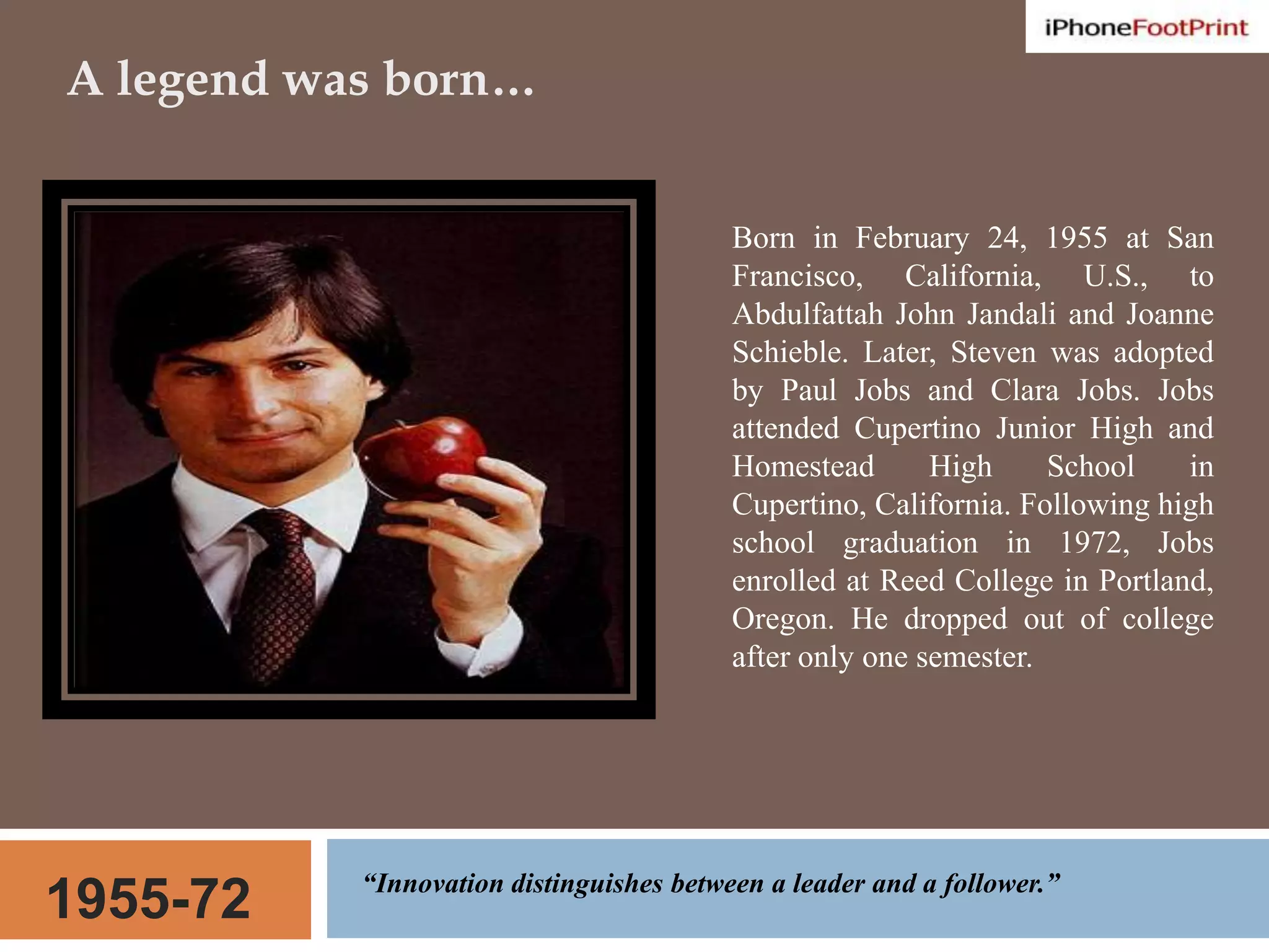 Steve jobs bio | PPTX