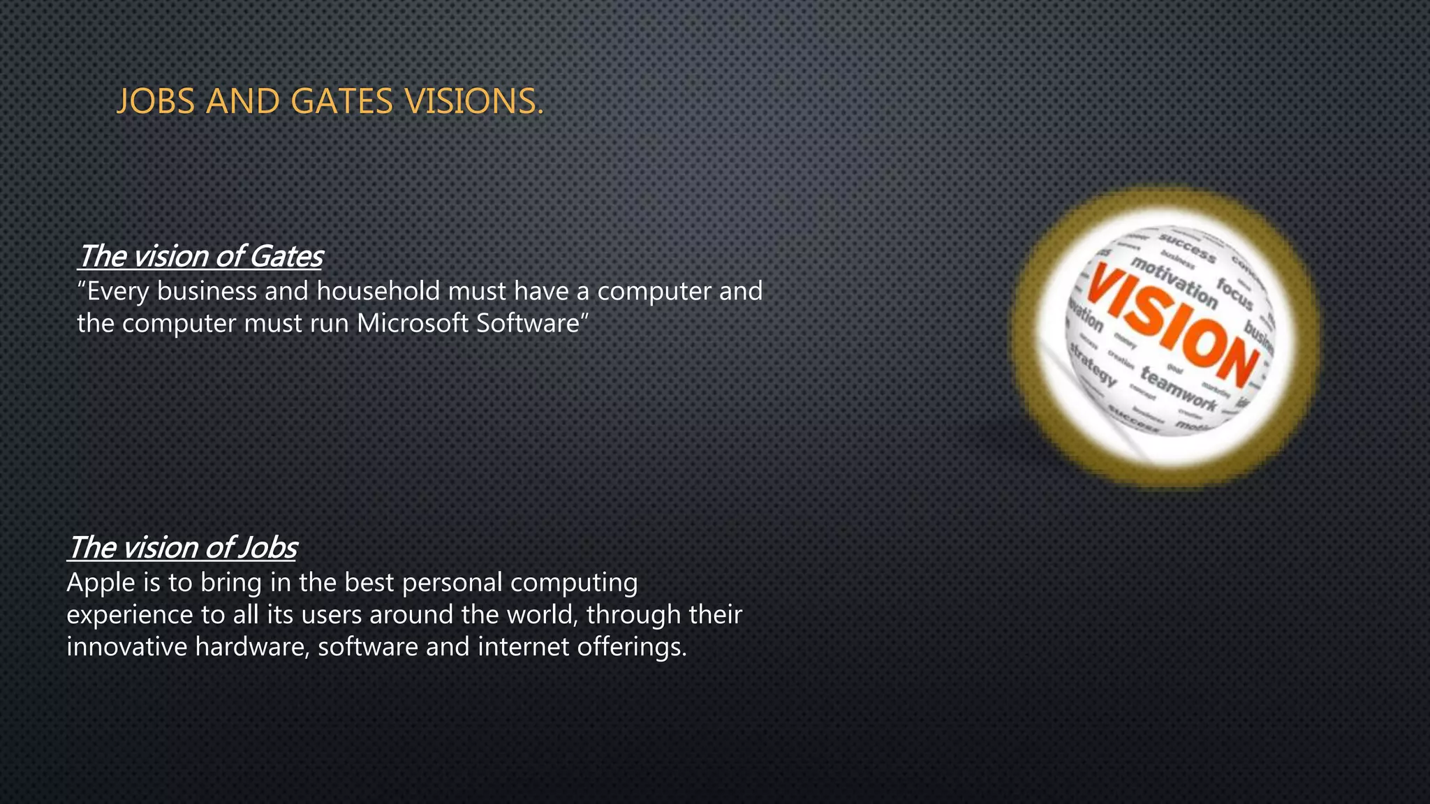 Steve jobs management style comparing to gates style | PPT