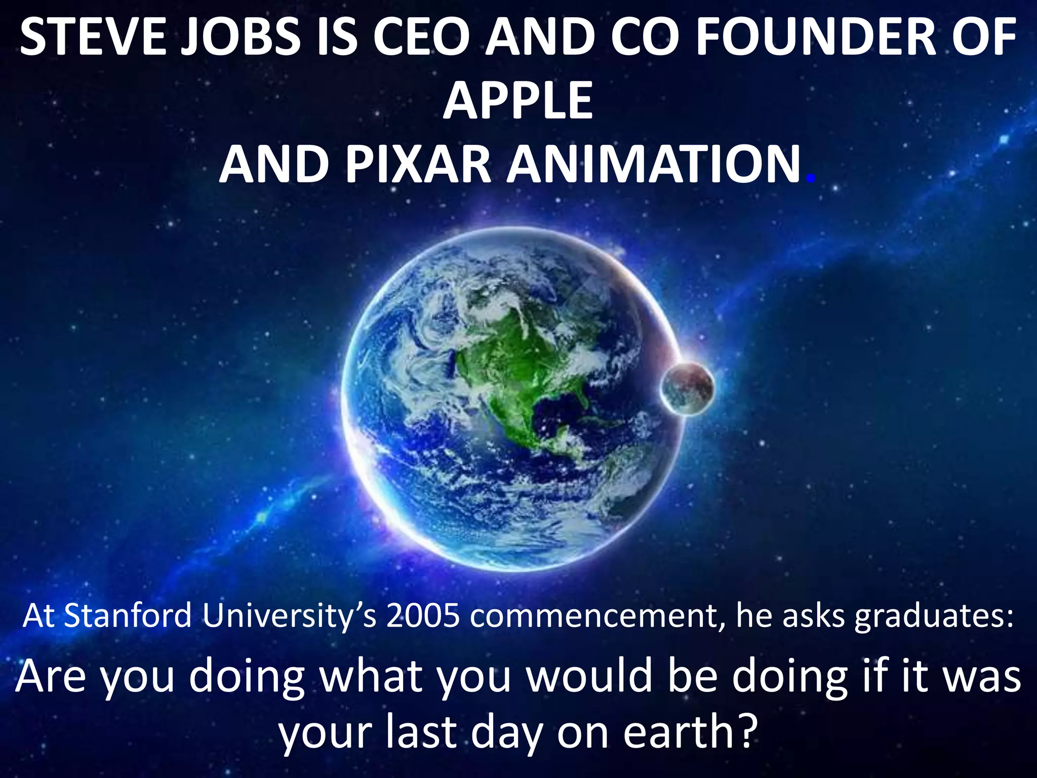 Steve jobs on ted review | PPTX