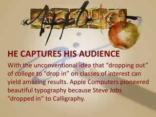 Steve jobs on ted review | PPTX