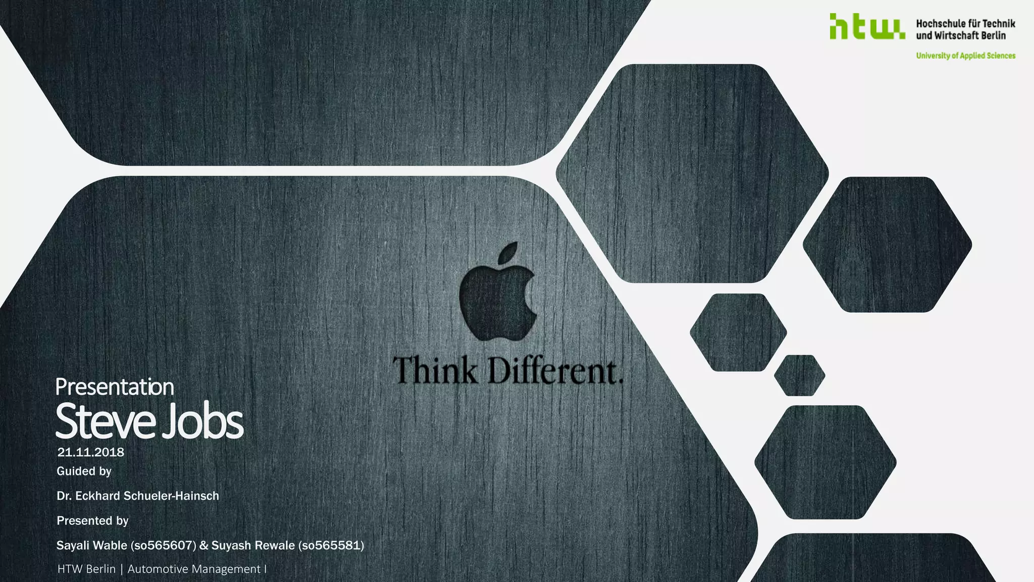 Presentation on Steve Jobs (Apple Inc.) | PPTX