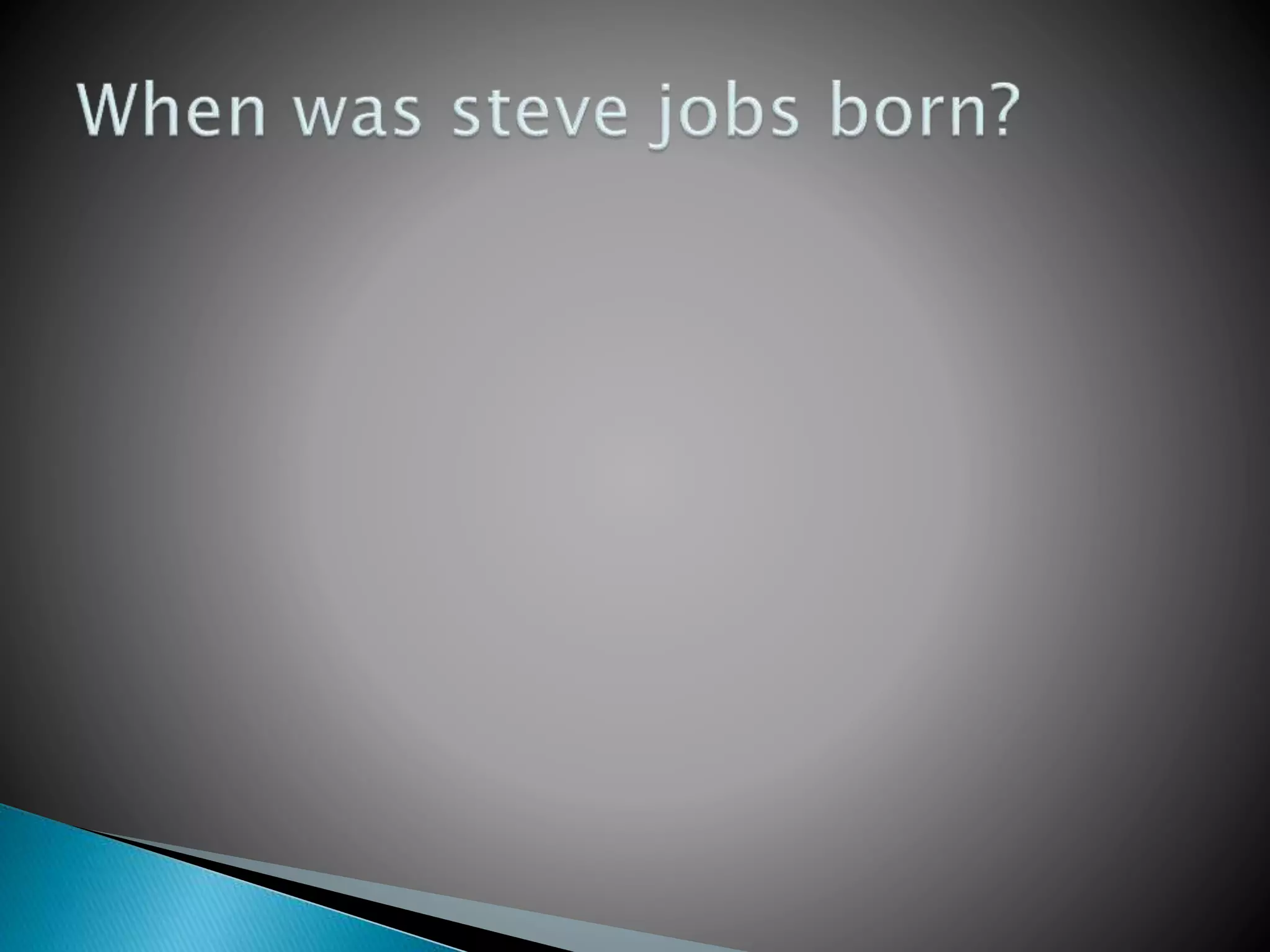 Steve jobs Quiz - Part - 6 | PPT