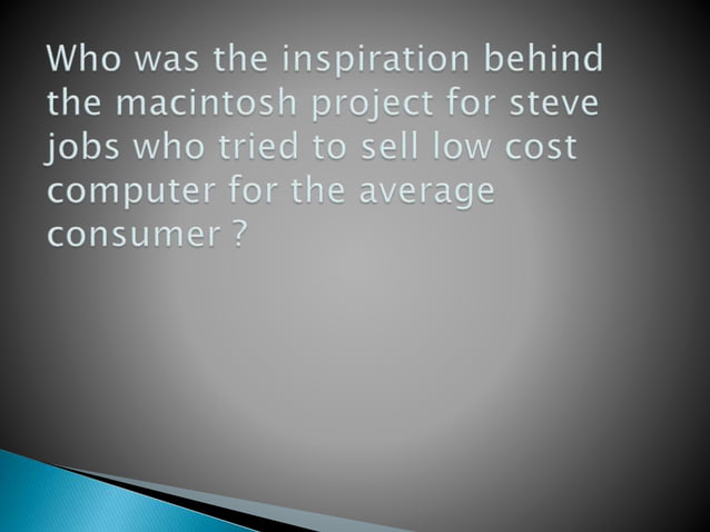 Steve jobs Quiz - Part - 6 | PPT