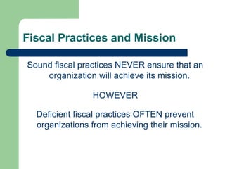 Fiscal Practices (Steve Katell, MBA, CPA) | PDF