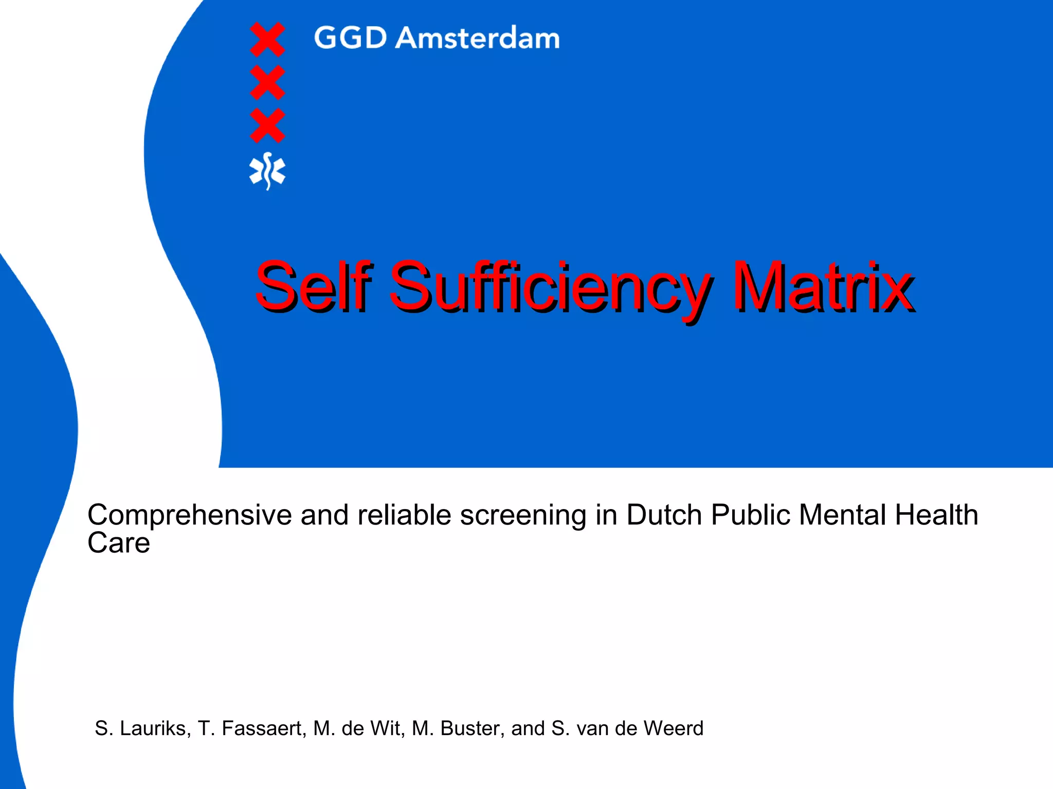 Showing resettlement progress in 11 key areas of life using the Self-Sufficiency Matrix | PPT ...