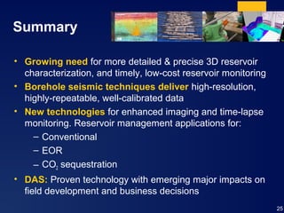 Borehole Seismic Solutions for Integrated Reservoir Characterization ...