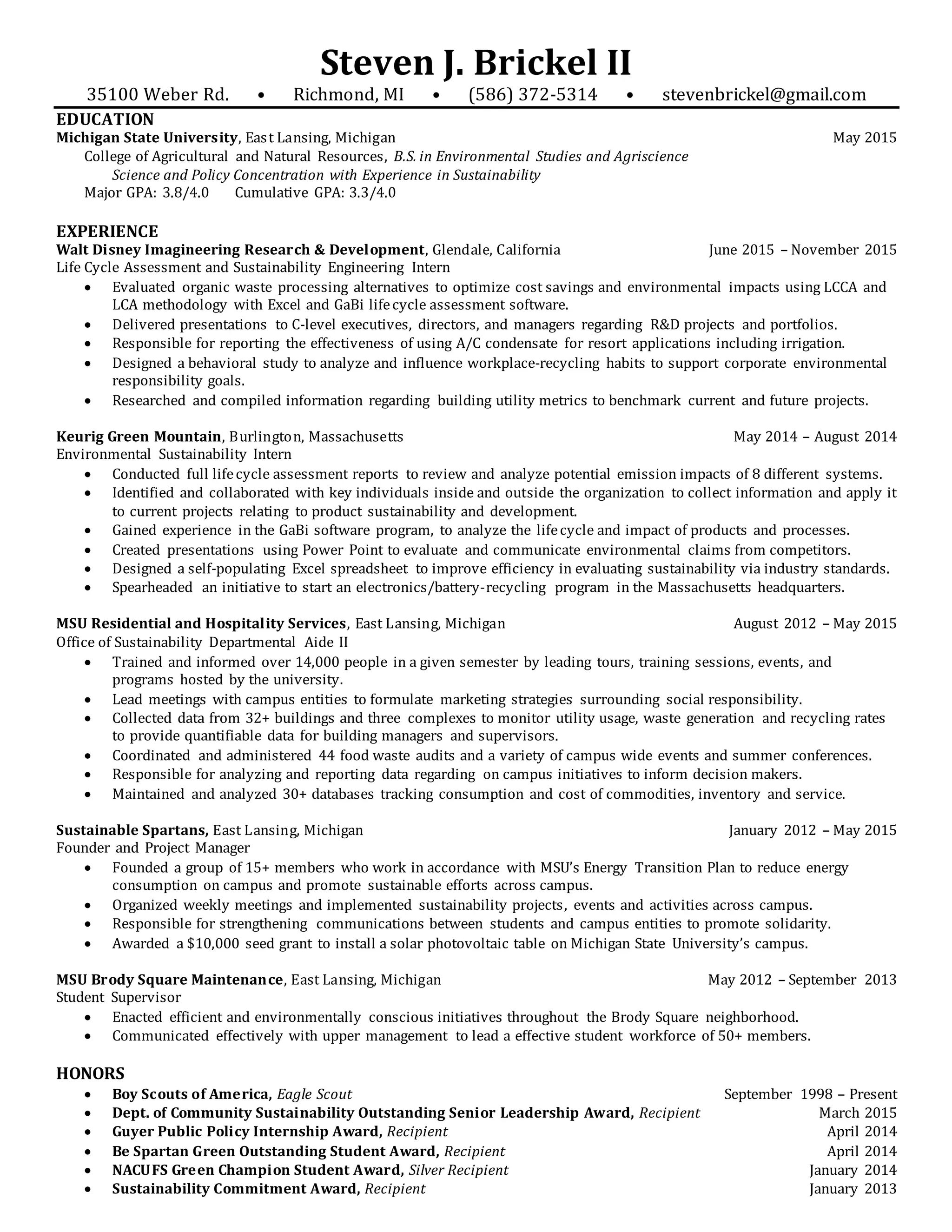 Steven.brickel.resume | DOCX