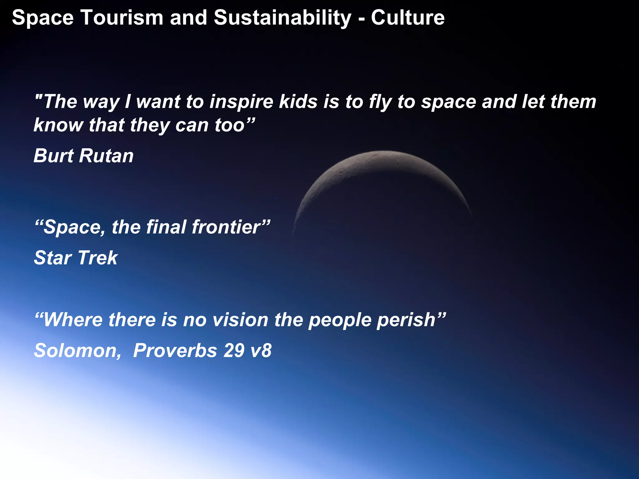 Space Tourism and Sustainable Development | PPT